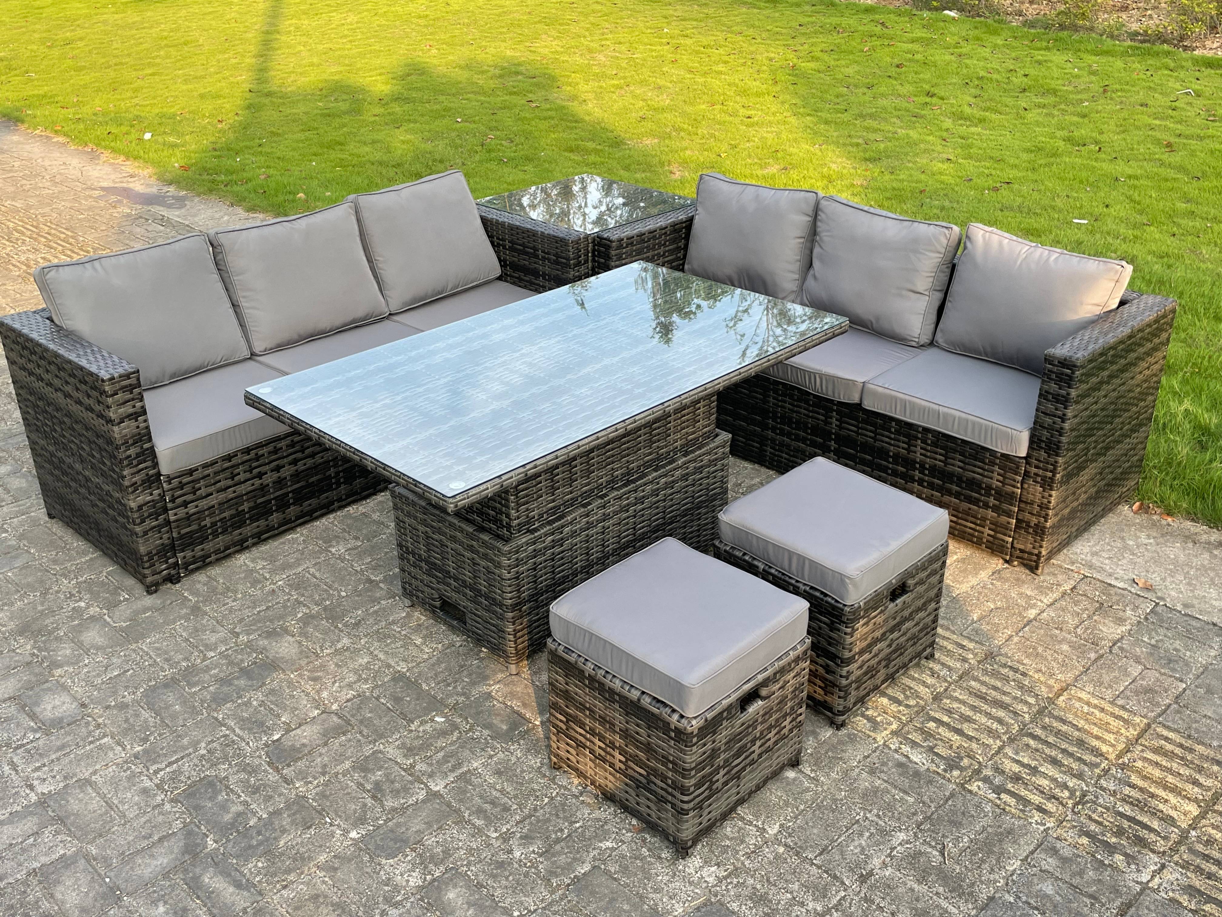 Rattan corner sofa 8 seater store