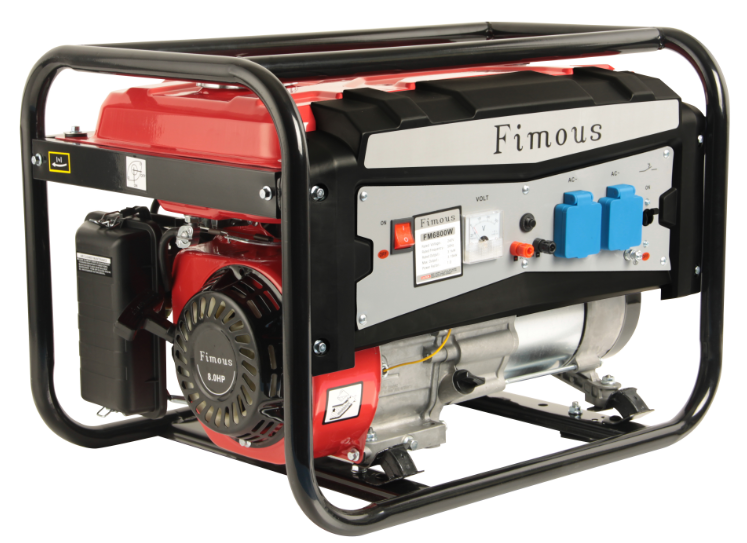 Fimous Petrol Generator 6800W 3.1 Kw 8HP Recoil Start 2 UK 240V ...