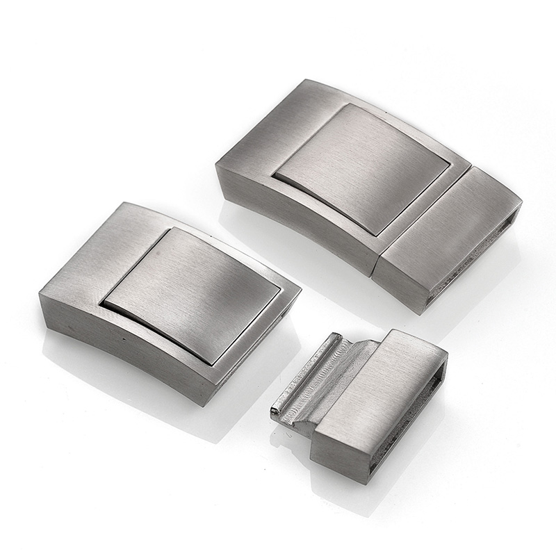 Stainless Steel Matte Clasp, 4X18mm Internal Diameter