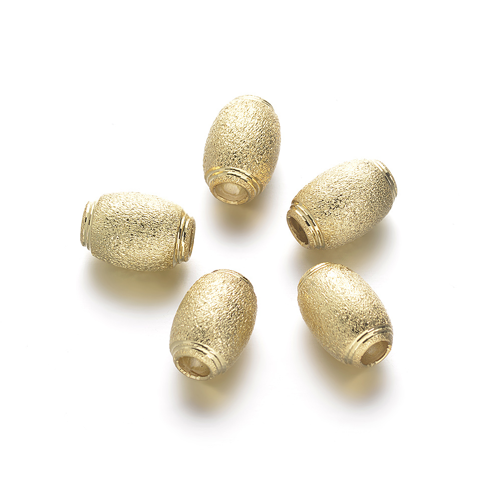 Brass Rice Beads, 3mm Hole