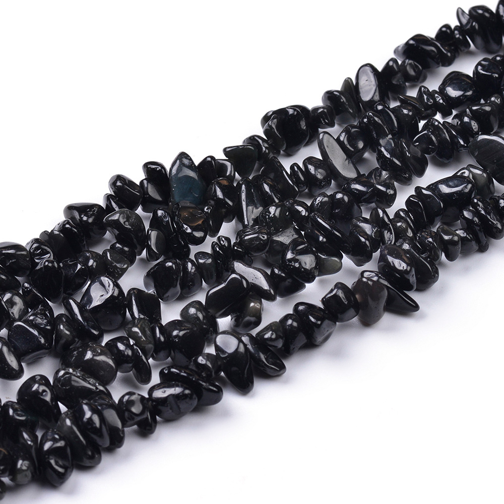 Black Obsidian Chips, 32 Inches