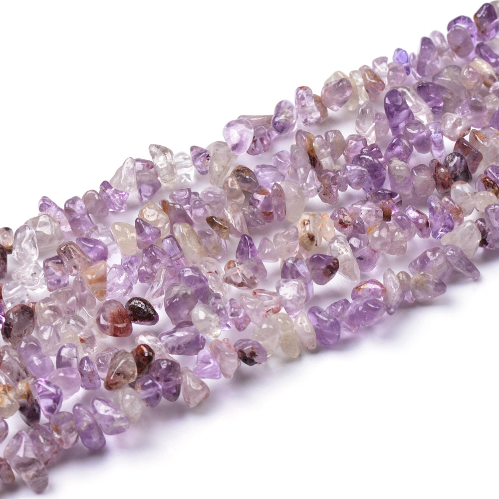Phantom Amethyst Chips, 32 Inches Long