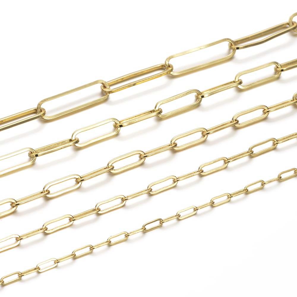 Gold Plated Brass Chain, Sold By Meter