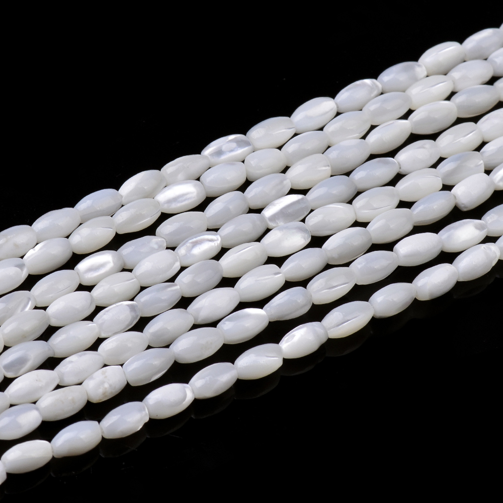 White Sea Shell Rice Beads