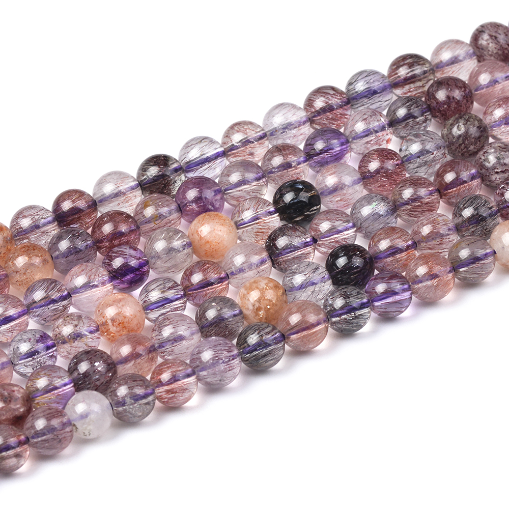 Natural Super 7 Round Beads