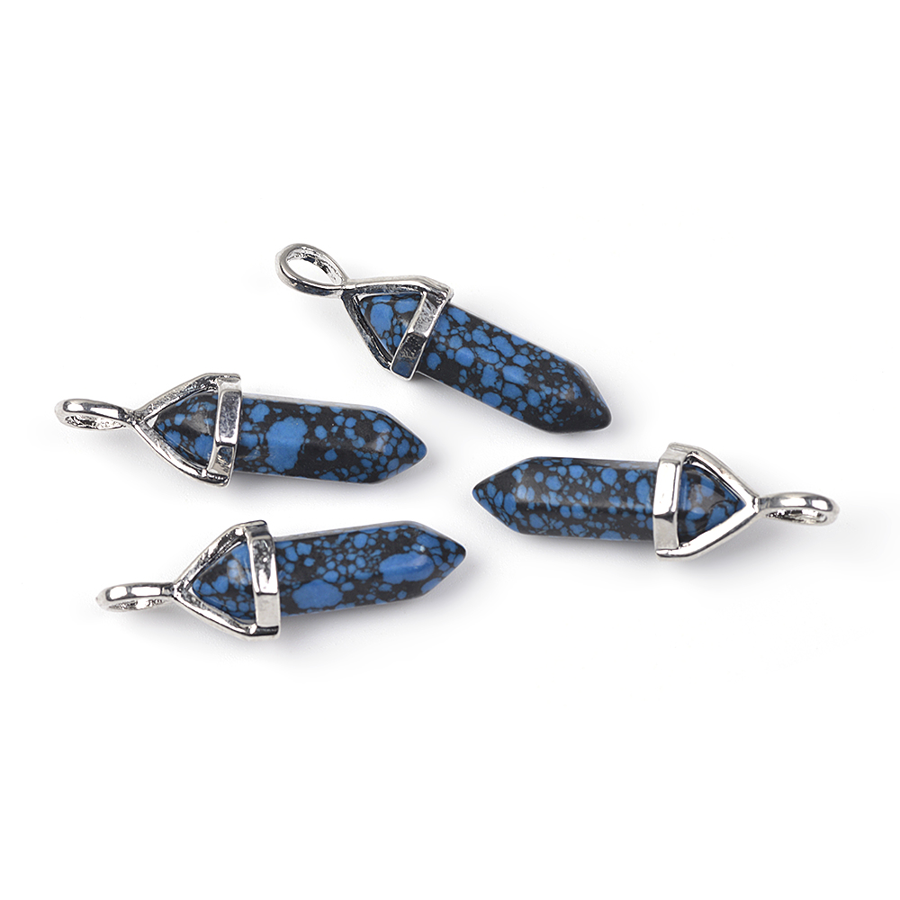 Synthetic Turquoise Small Hexagonal Prism Pendant