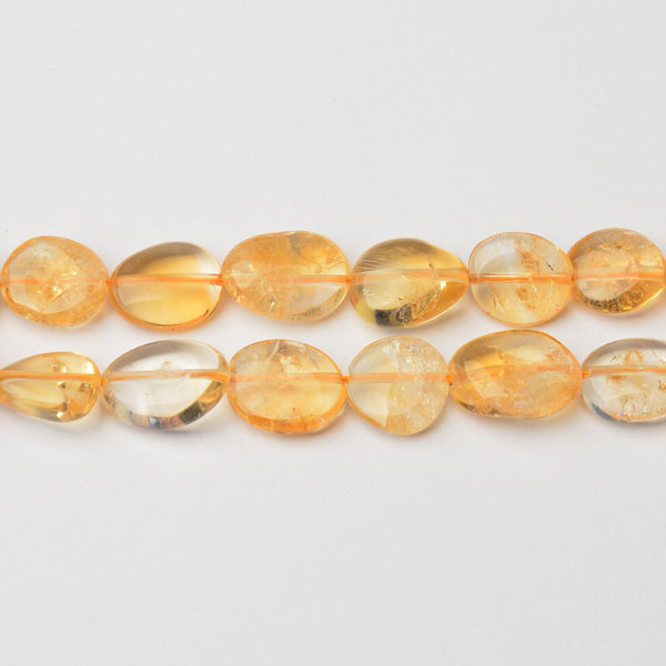 Natural Citrine Polished Small Slab Beads