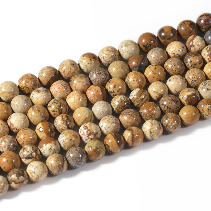 Picture Jasper Round Beads