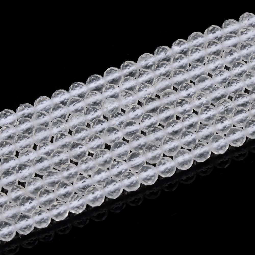 Crystal Faceted Small Round Beads