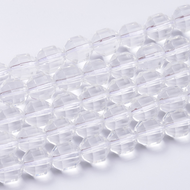 Crystal Faceted Energy Column Beads