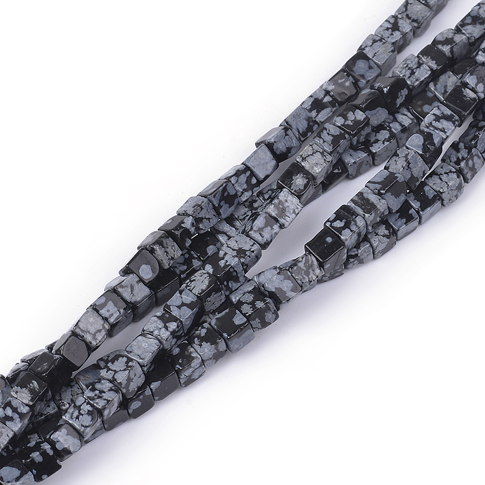 Snow Flake Cube Beads